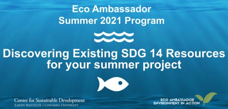 Discovering SDG 14 Learning Resources – Eco Ambassador Program @ Center ...