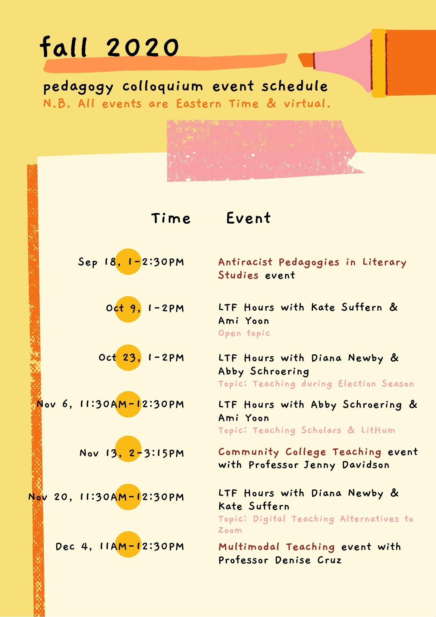 Events - pedagogy colloquium