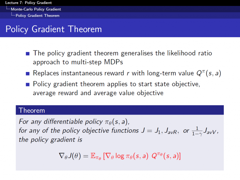 Policy Gradient Methods